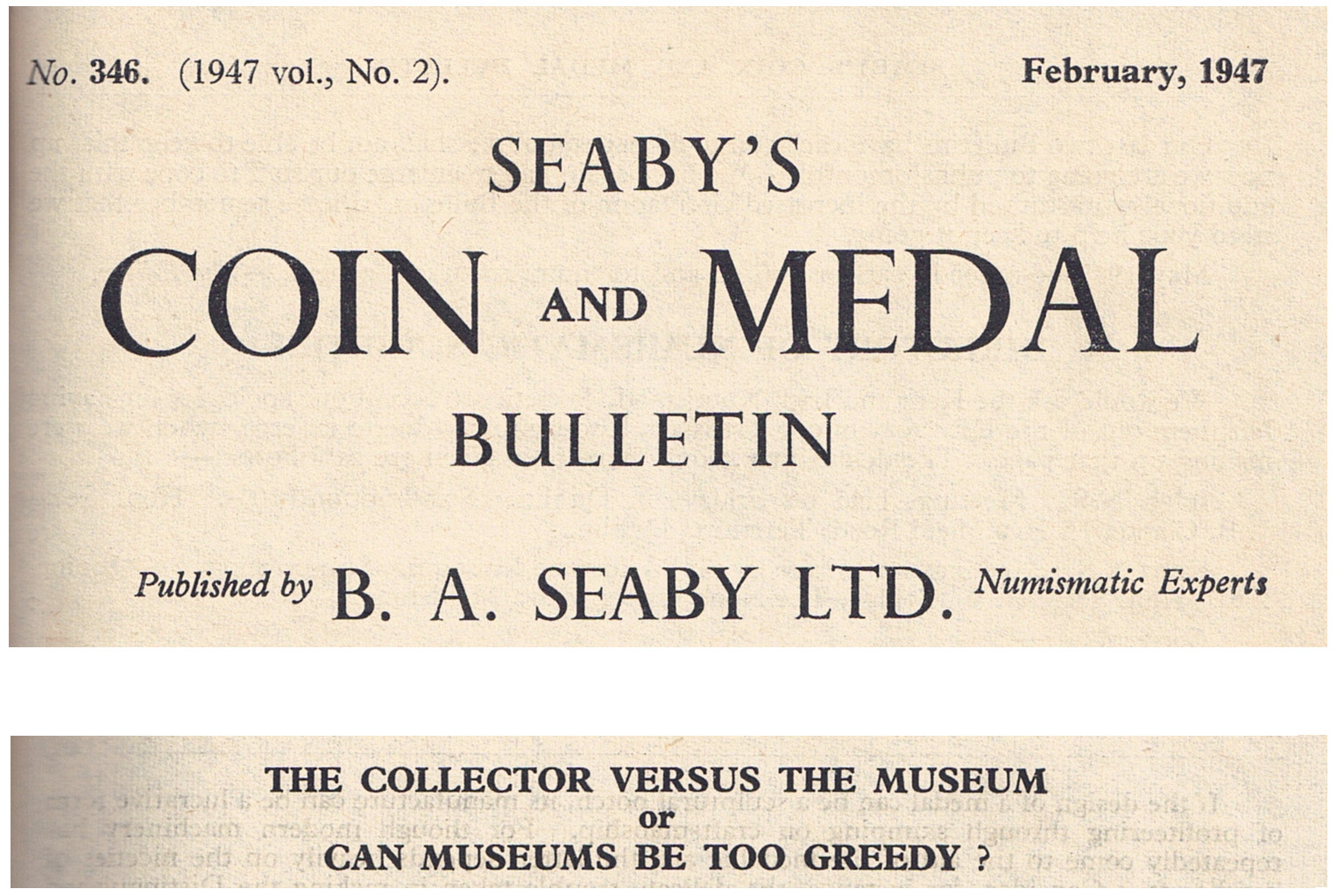 On Collectors and Museums Part 1. Some Historical Opinions and ...